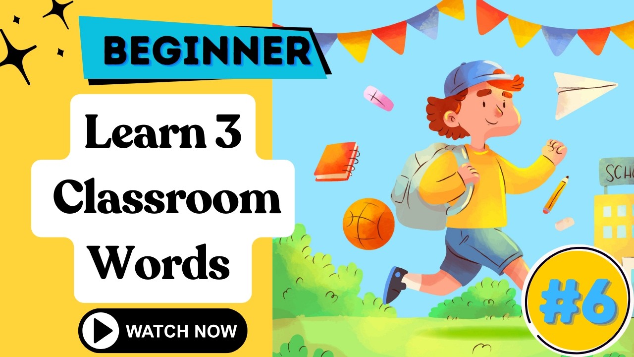 Easy English Vocabulary for Fluency | Learn 3 Classroom Words for ...