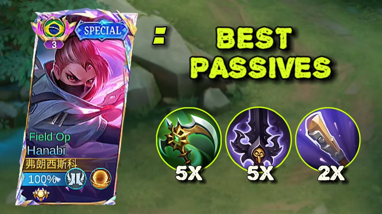 HANABI BEST BUILD, FULL ATTACK SPEED, AMAZING GAMEPLAY.(best passive ...