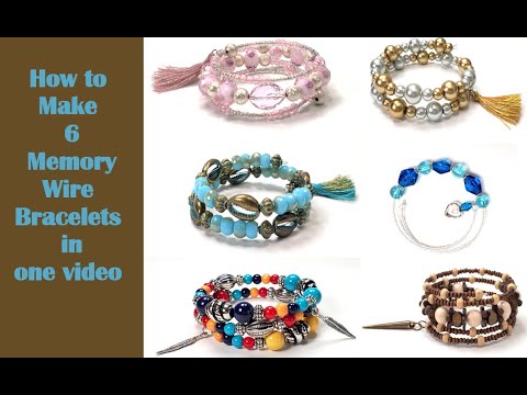 DIY: All in one video 6 styles of Trendy Memory Wire Bracelets. - YouTube
