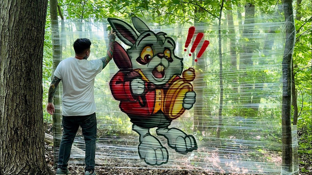 My First Saran Wrap Wall - YouTube