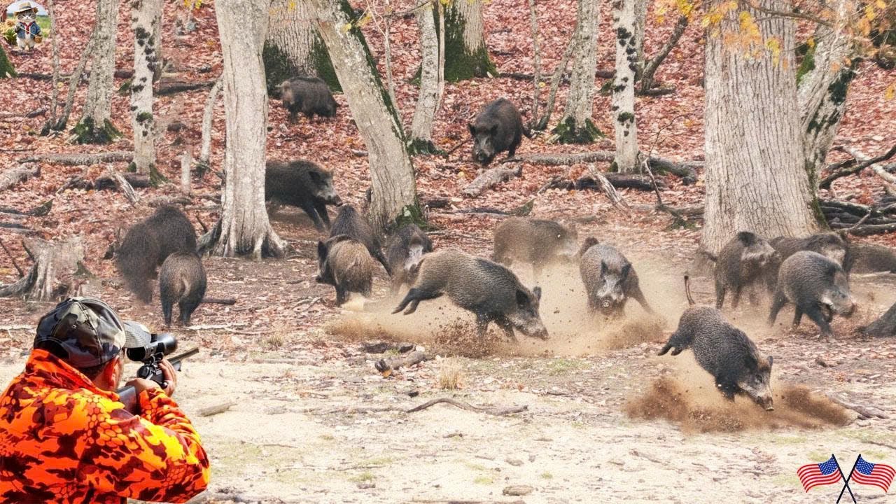 Amazing! Wild Boar Rampage - How Texas Hunters Take Them Down? - YouTube