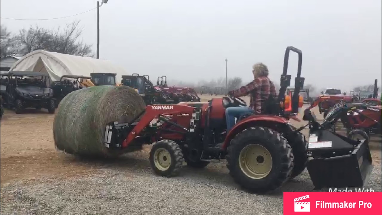 Yanmar YT235 - Round bales are easy! - YouTube