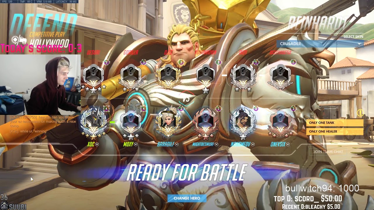 Overwatch Best Reinhardt Pro XQC Is On Fire - YouTube