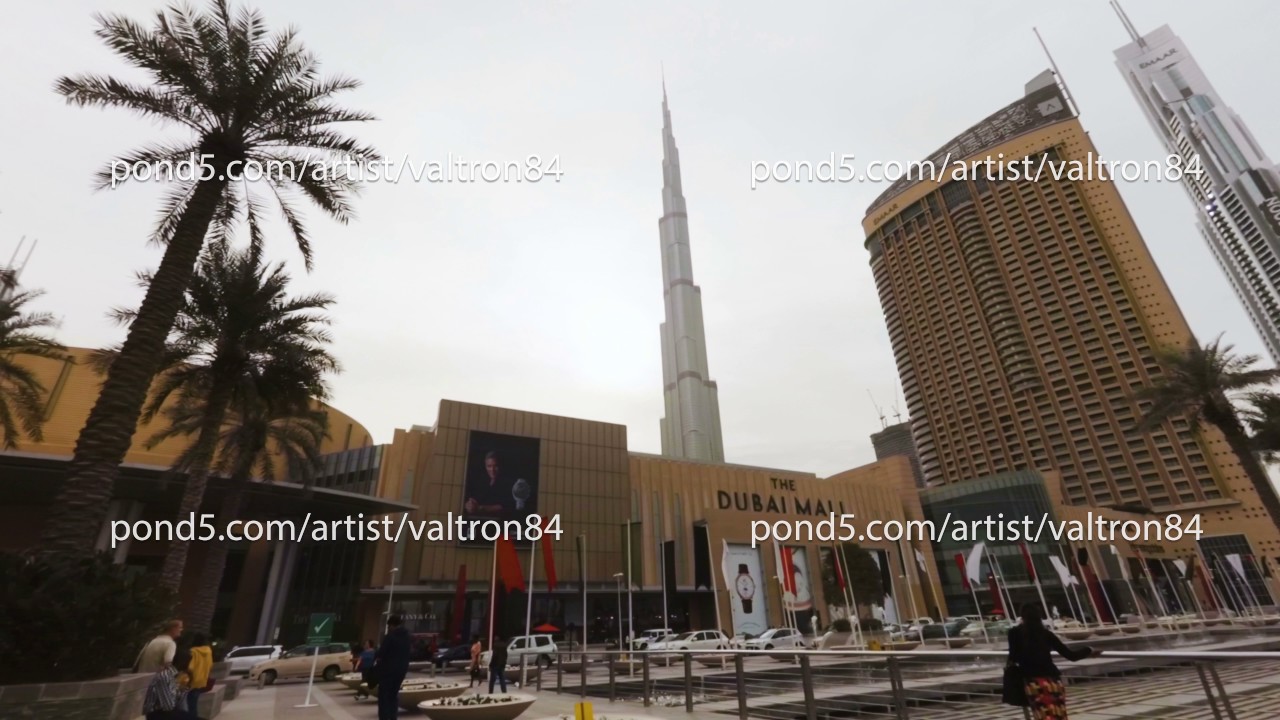 DUBAI, UAE - DECEMBER, 2016: the view from the ground at the Dubai Mall ...