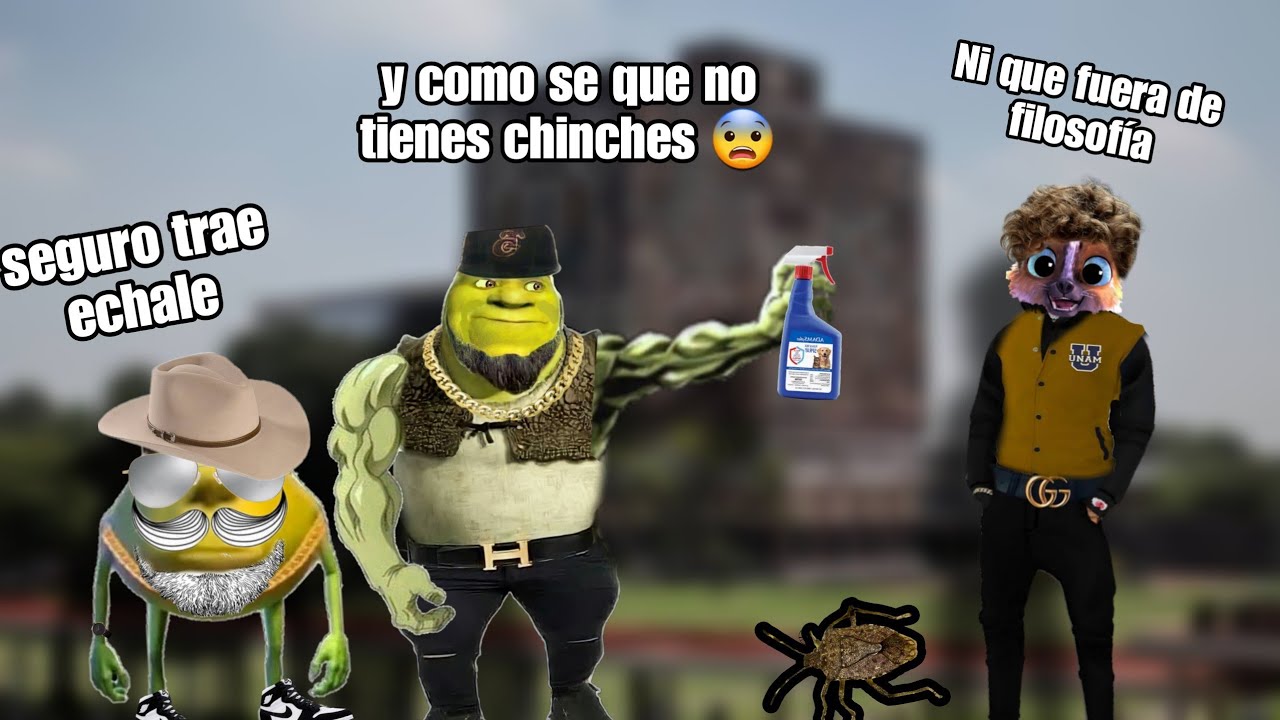 Shrek buchon tiene miedo que los de la UNAM le peguen las CHINCHES ...