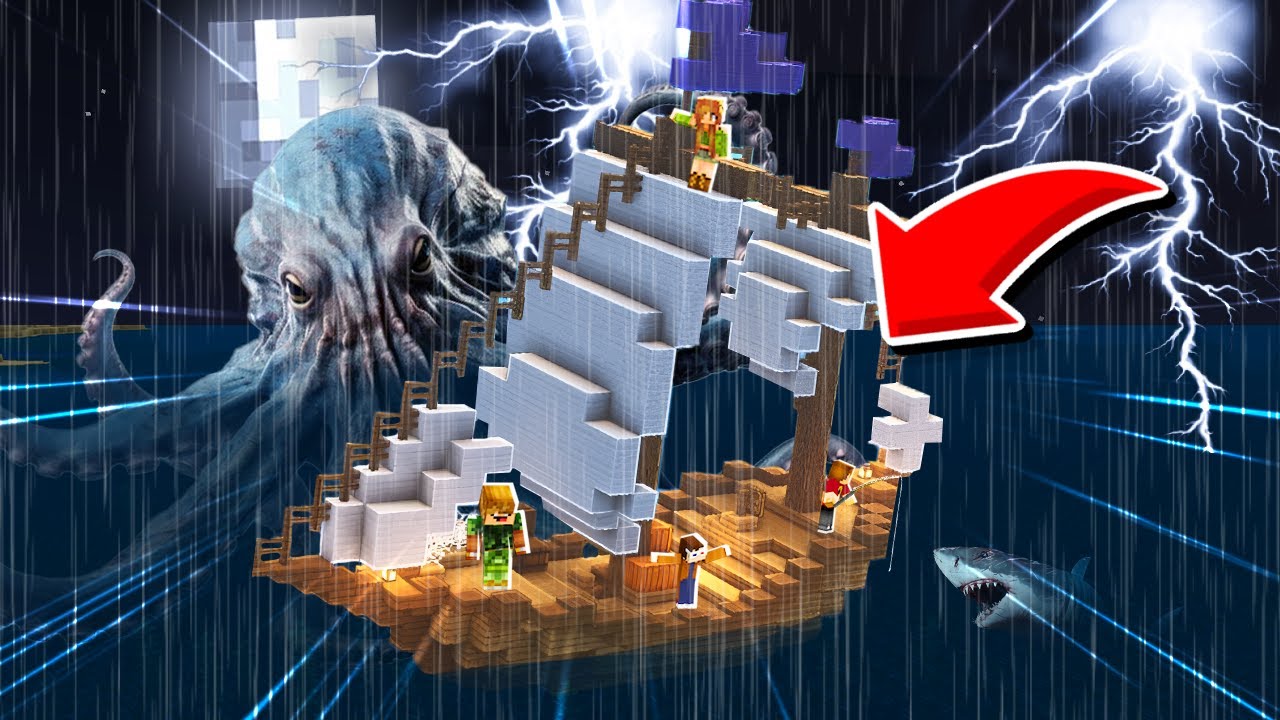 CONSTRUINDO pior BARCO do MINECRAFT BUILD A BOAT - YouTube