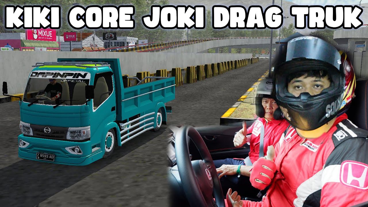 KIKI CORE IKUT DRAG TRUK PERTAMA KALINYA JADI JOKI DRAG - BUSSID - YouTube