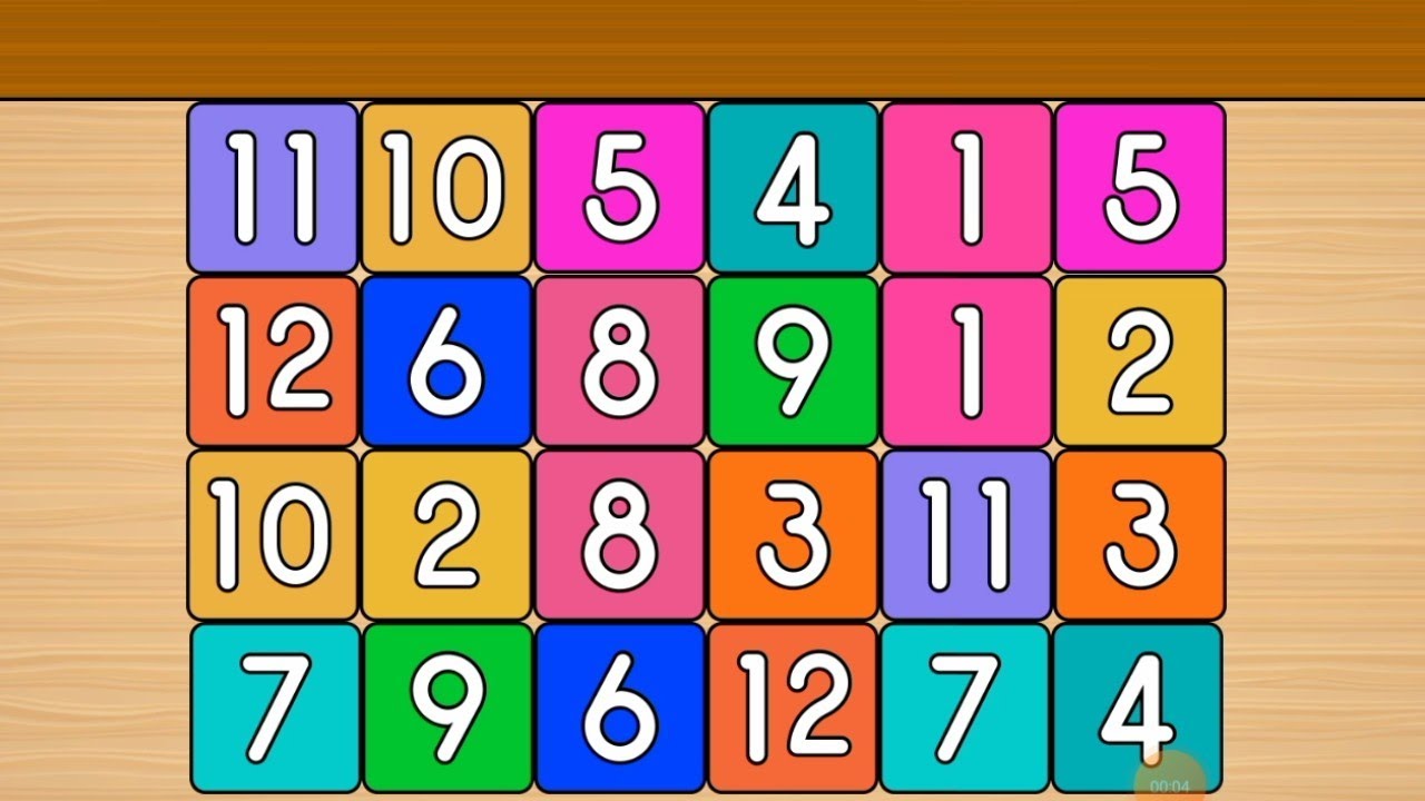 matching pair Number pre nursery number kids games - YouTube