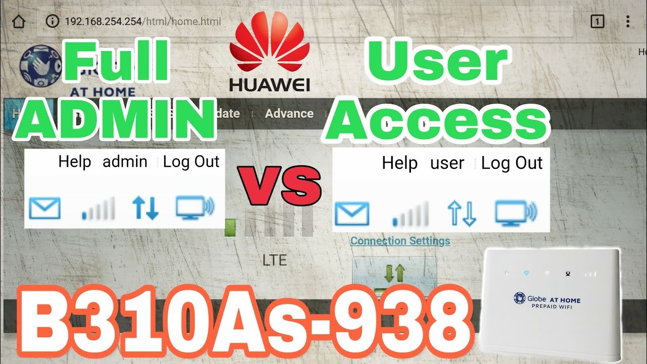 Full ADMIN and USER access for B310As-938 (Globe at Home Prepaid Wifi ...