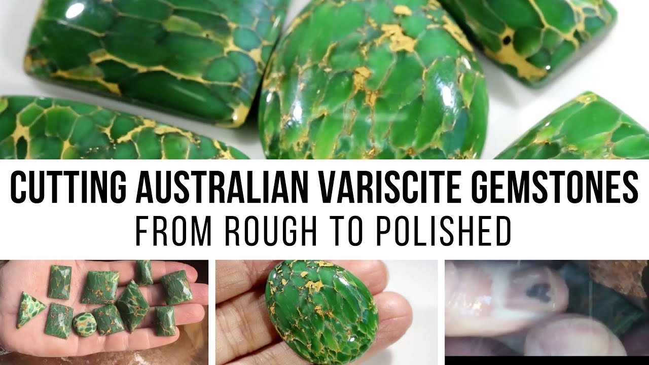 Cutting Australian Variscite Gemstones | From Rough to Polished - YouTube
