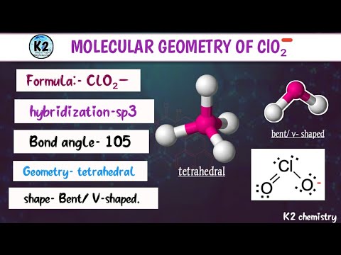 molecular geometry of clo2- chlorite ion l chemistry l - YouTube