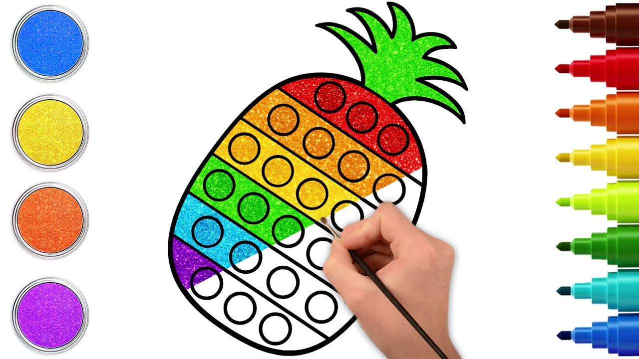 Pop it Pineapple | Learn Learn How To Draw Pineapple | Step By Step | # ...