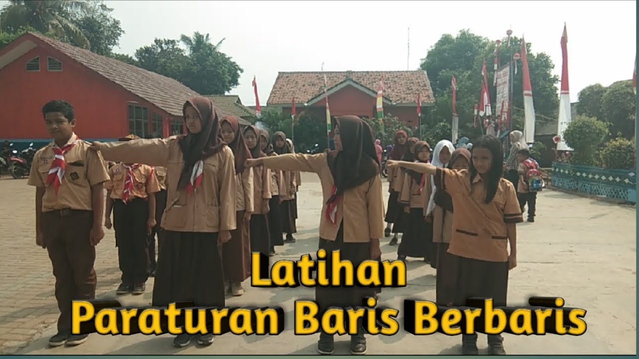 Latihan Pramuka Peraturan Baris Berbaris (PBB) dengan Riang Gembira ...