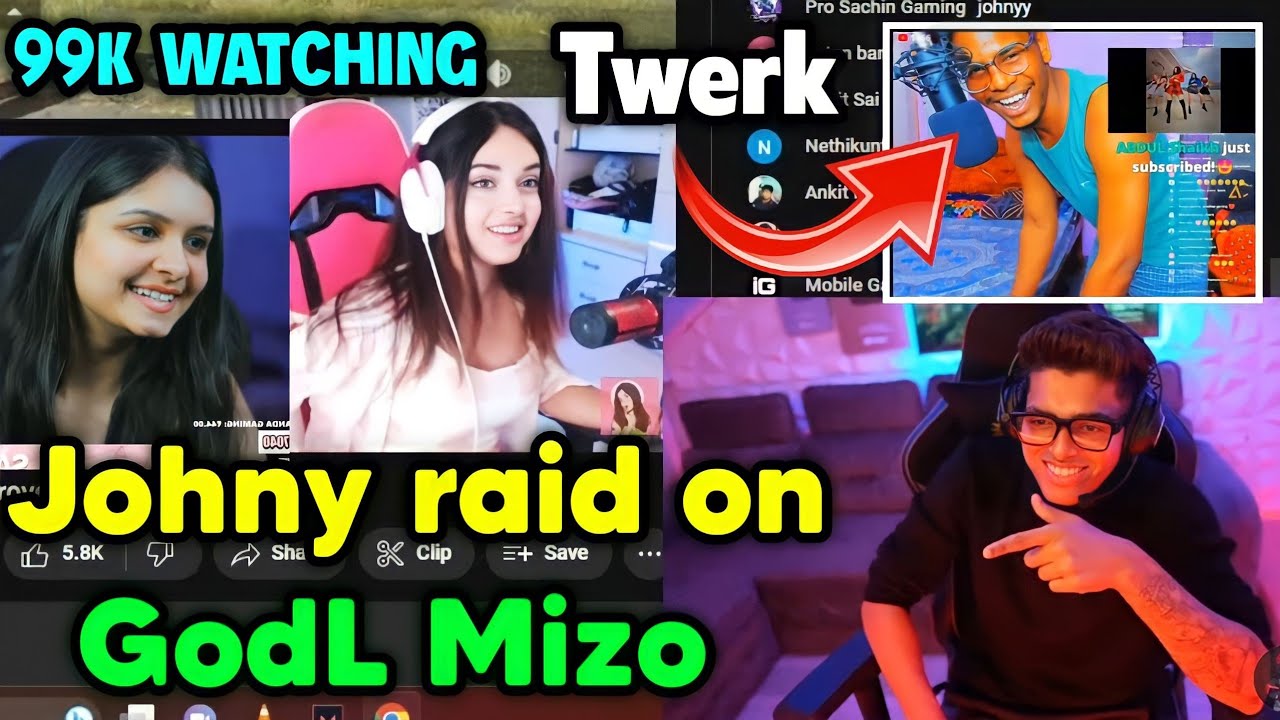 Jonathan raid on Godl Mizo 🔥 And Johny shocked by twerk from two boys ...