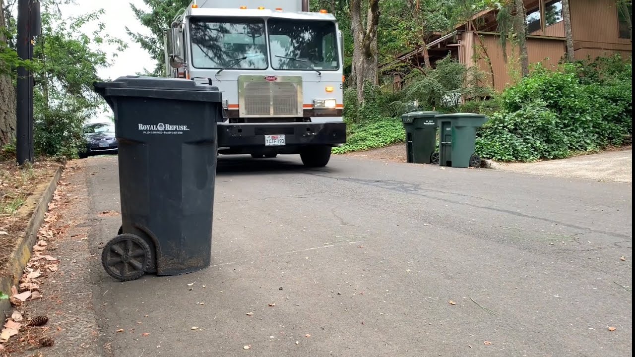 Ex LA Pete Mini Amrep ASL Garbage Truck - YouTube