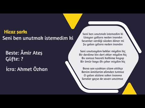 Ahmet Özhan - Seni ben unutmak istemedim ki (Âmir Ateş)