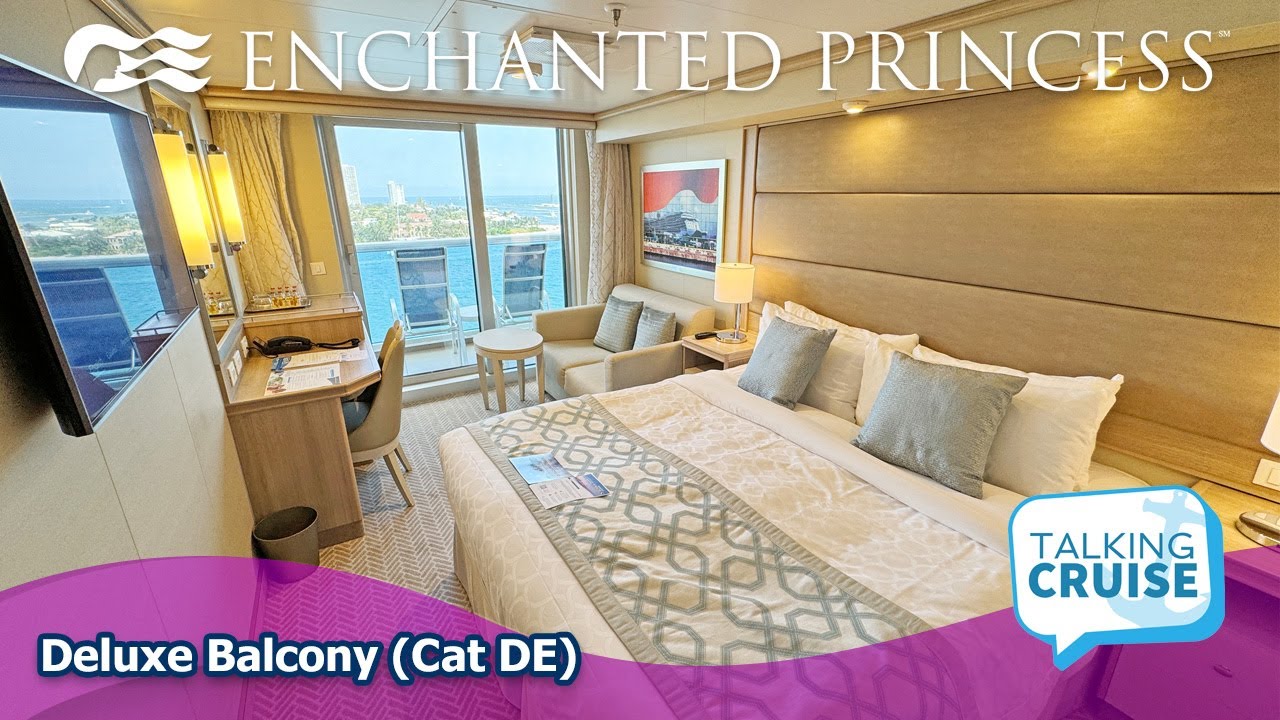 Enchanted Princess | Deluxe Balcony Tour (Cat DE) - YouTube