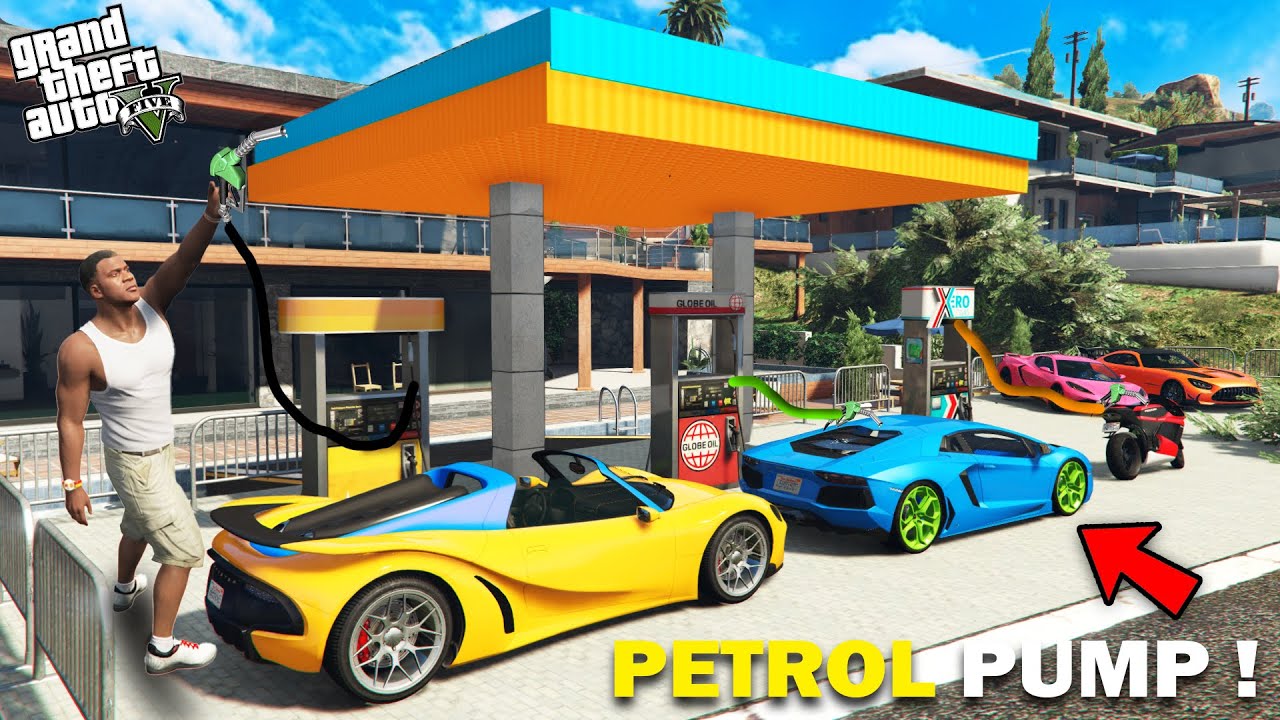 GTA 5 : Franklin Opening A Petrol Pump Near His House GTA 5 ! - YouTube