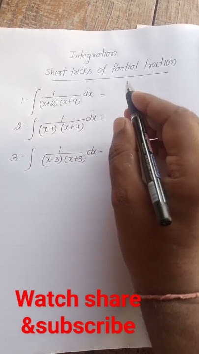 short tricks of partial fraction# class 12 maths#integration CBSE board#ncertsolution - YouTube