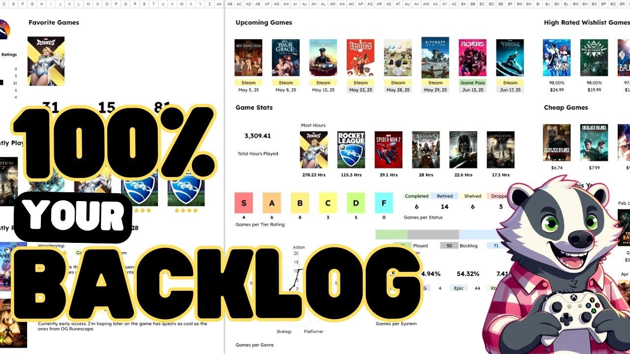 I Made a Backlog Tracker, so You Don't Suffer! - YouTube