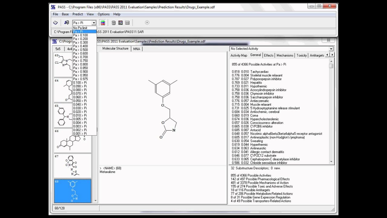 PASS - Prediction of Activity Spectra for Substances - YouTube