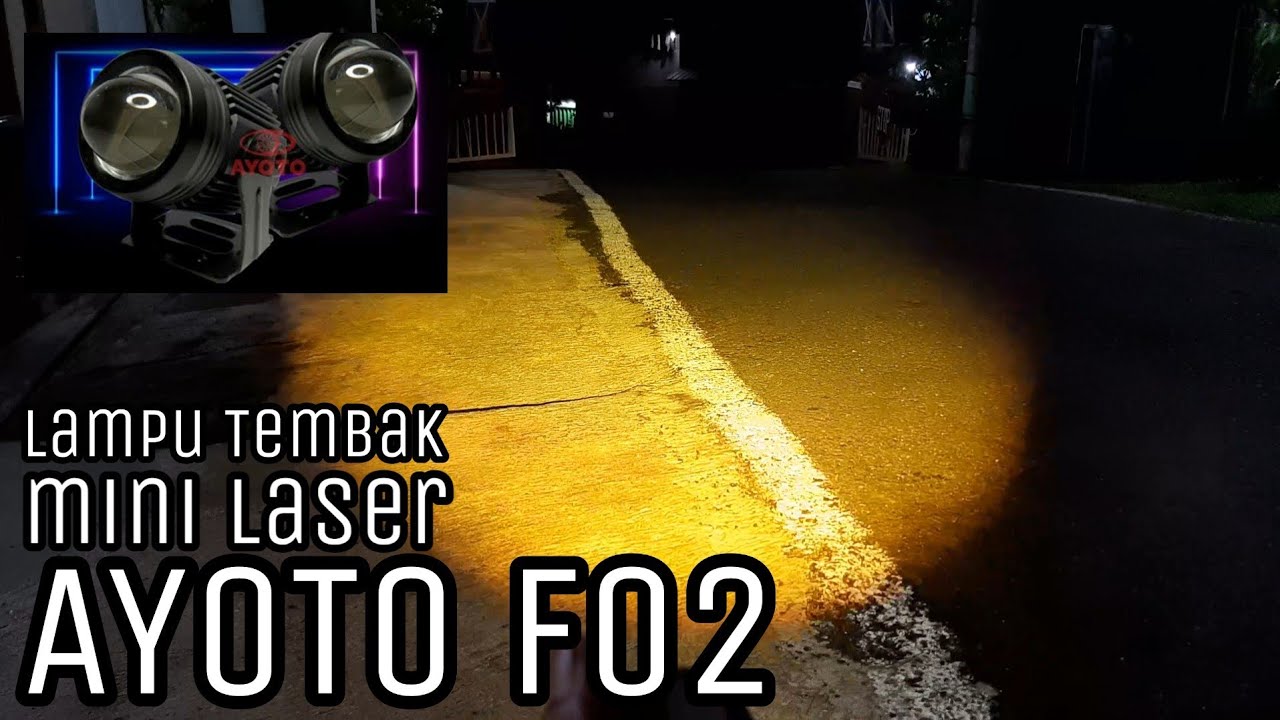 Lampu Tembak Mini Laser D2 Ayoto F02 Cocok Untuk Foglamp Mobil - YouTube