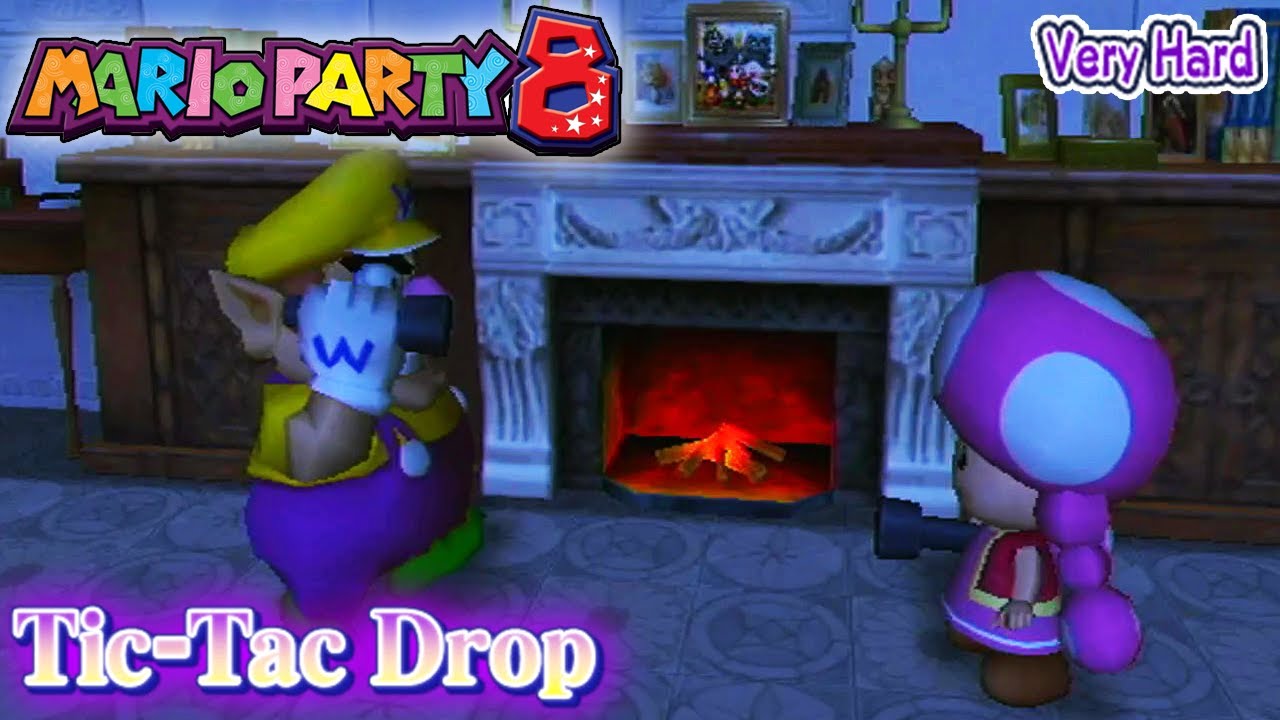 Mario Party 8 - Toadette VS Wario - Tic Tac Drop (Very Hard) - YouTube
