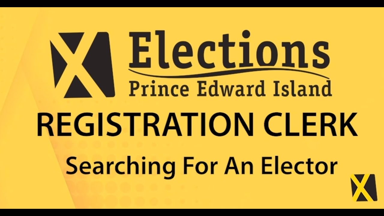 REGISTRATION CLERK - SEARCHING FOR AN ELECTOR - YouTube