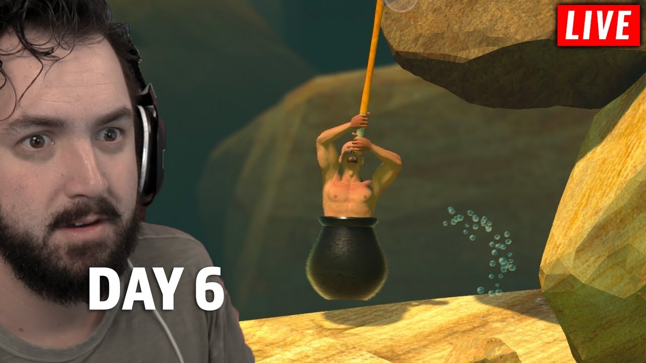 Trying not to rage on Getting Over it Mobile - YouTube