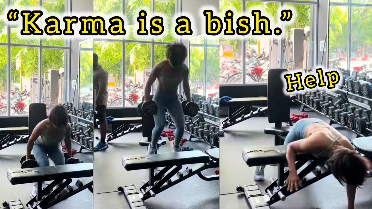 Gym Girl Gets Instant Karma After Screaming Creep Youtube 1833