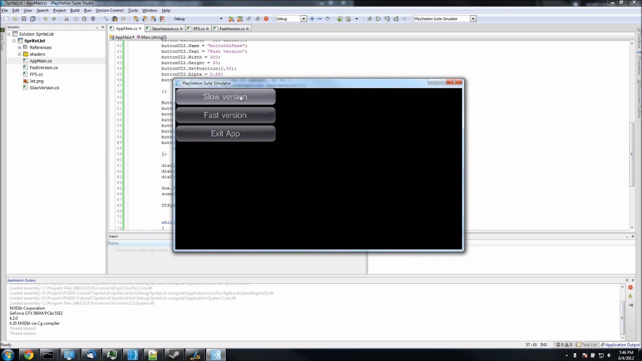 PlayStation Suite SDK Tutorial: Using SpriteList - YouTube