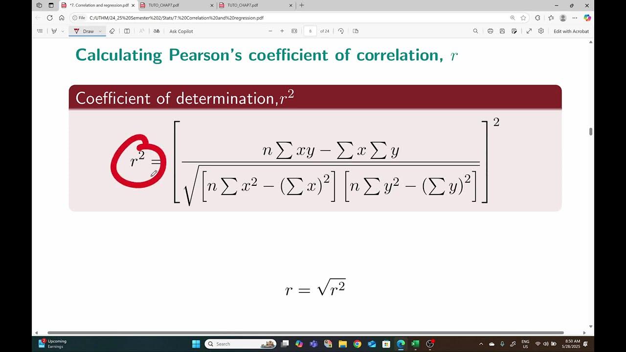 BPA STATS 2025: Chapter 7 - Correlation and Regression - YouTube