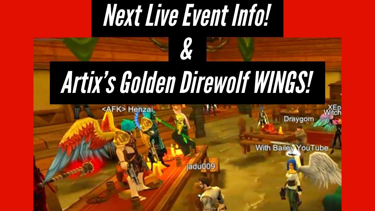 AQ3D 3:00pm Live Event Locations and Artix’s Golden Direwolf Wings ...