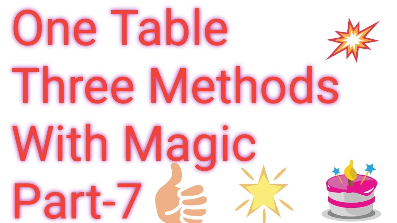 8 Ka Table With Magic YouTube 8-ka-table-with-magic-youtube