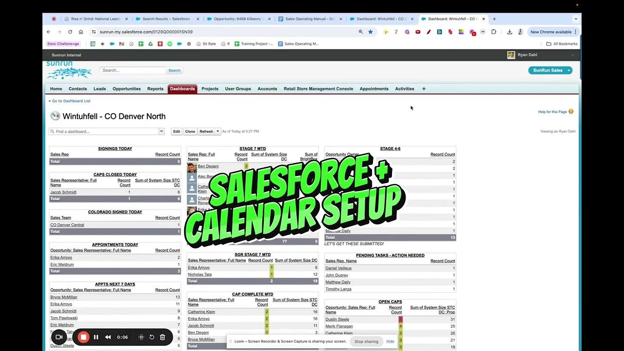 Set up Salesforce Dashboard + Calendar - YouTube