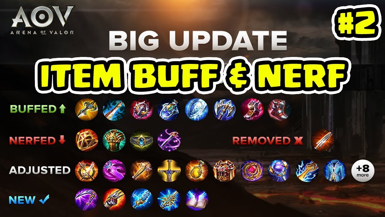 Big Update Part 2! INFO SEMUA ITEM NERF, BUFF, ADJUSTMENT! - Arena of ...