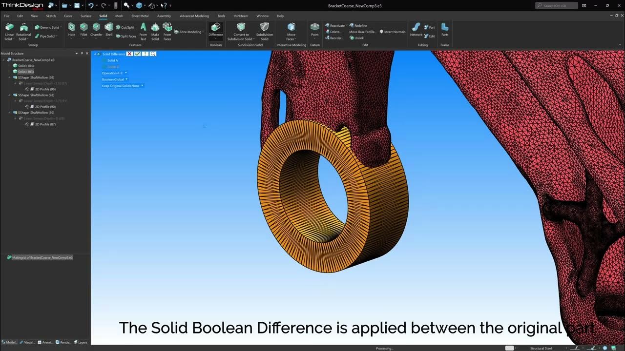 Hybrid Solids - Assembly Modeling with ThinkDesign - YouTube