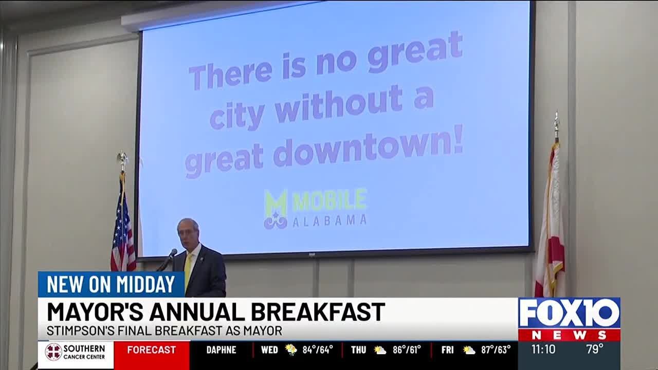 Mobile Mayor Sandy Stimpson addresses Downtown Mobile Alliance for ...