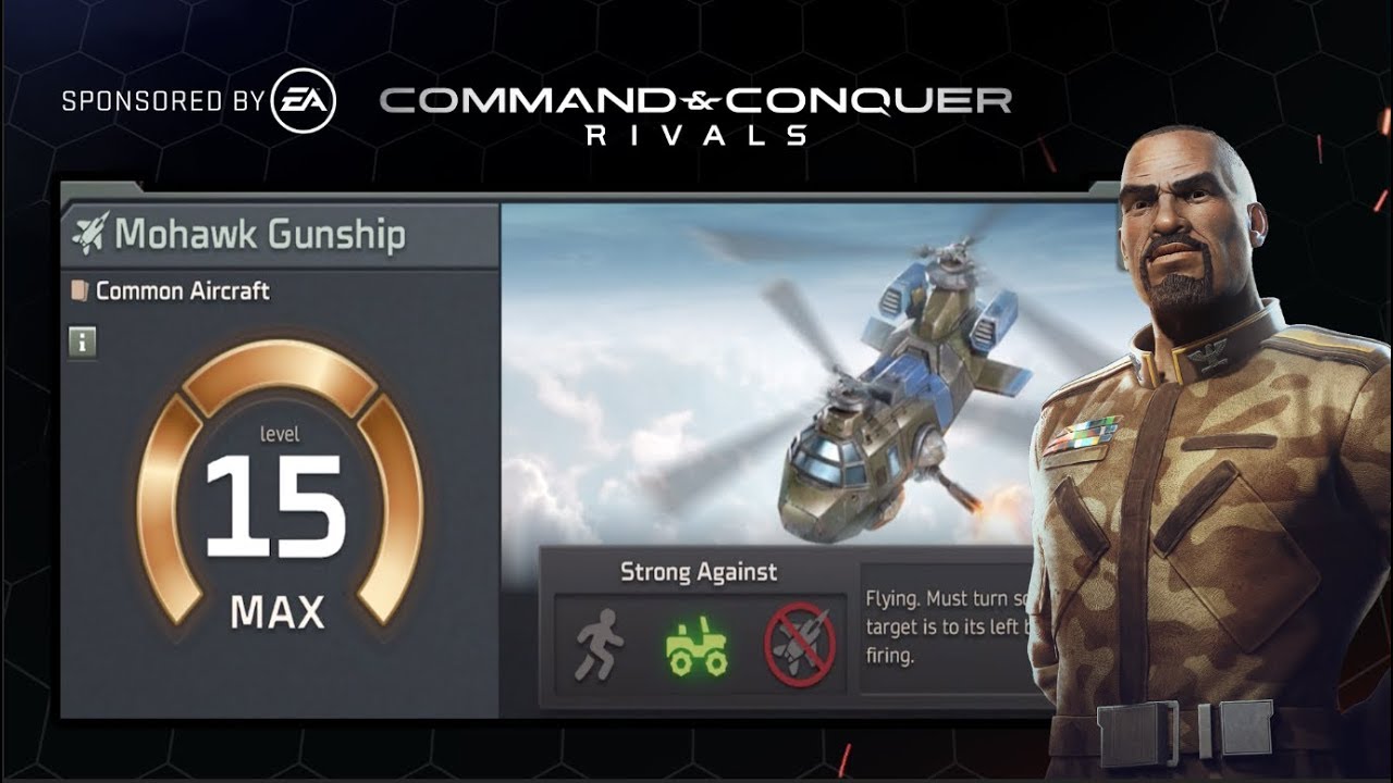 GDI Mohawk Gunship Max Level Gameplay! | Command & Conquer Rivals - YouTube