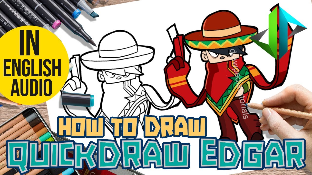 [DRAWPEDIA] HOW TO DRAW *NEW* QUICKDRAW EDGAR from BRAWL STARS - STEP BY STEP DRAWING TUTORIAL ...