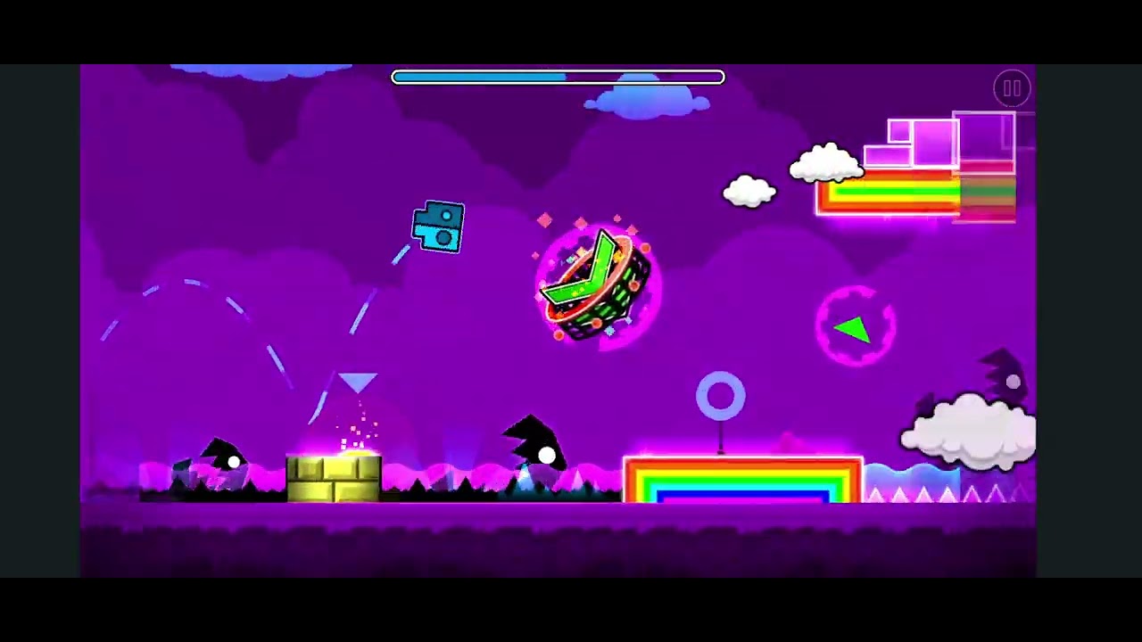 geómetry dash# over the clouds 100% - YouTube