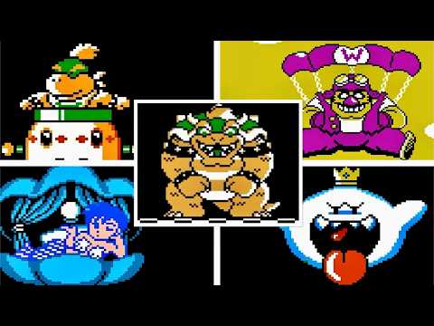 Super Mario Bros. 8 NES - All Boss Fights + Full Movie - 4K