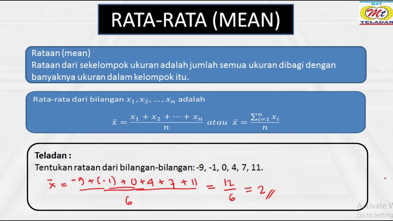 Cara Mudah Menentukan nilai Statistik Data Tunggal Kelas XII STATISTIKA ...