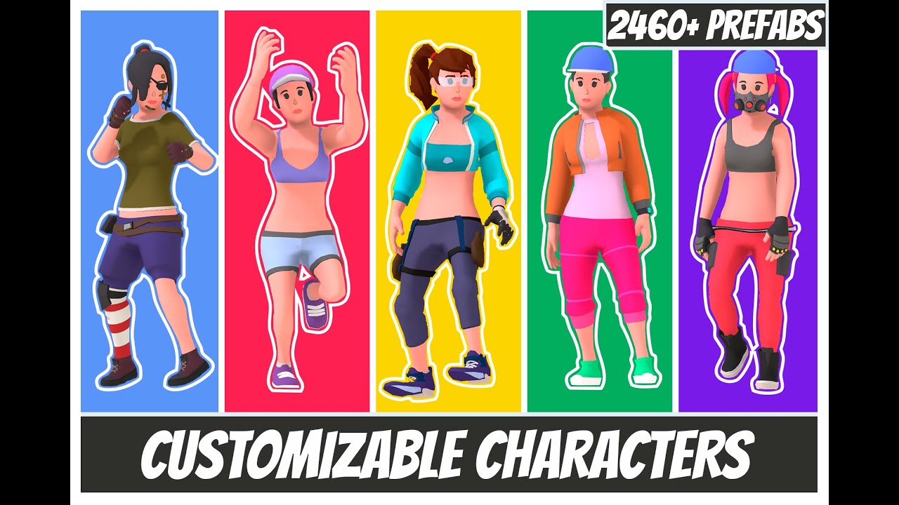 Customizable 3D Female Characters Vol 1 - YouTube