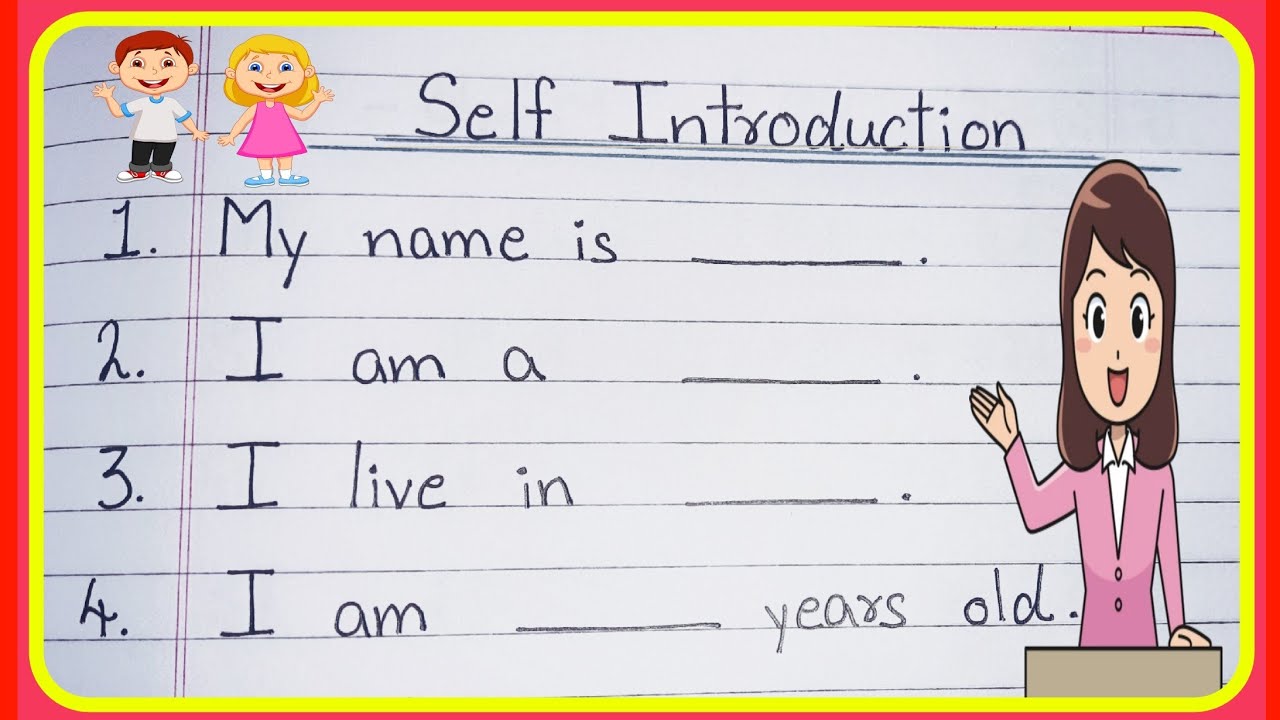 Self Introduction | Self introduction for kids | Self introduction ...