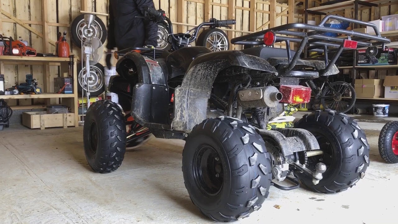 atv fyrhjuling atv x pro worker 150cc med drag - YouTube