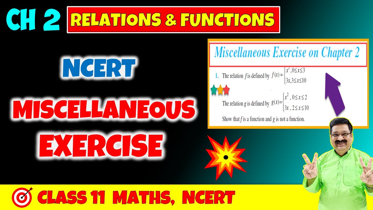 9 Relations & Functions NCERT Miscellaneous Exercise Class 11 Maths ...