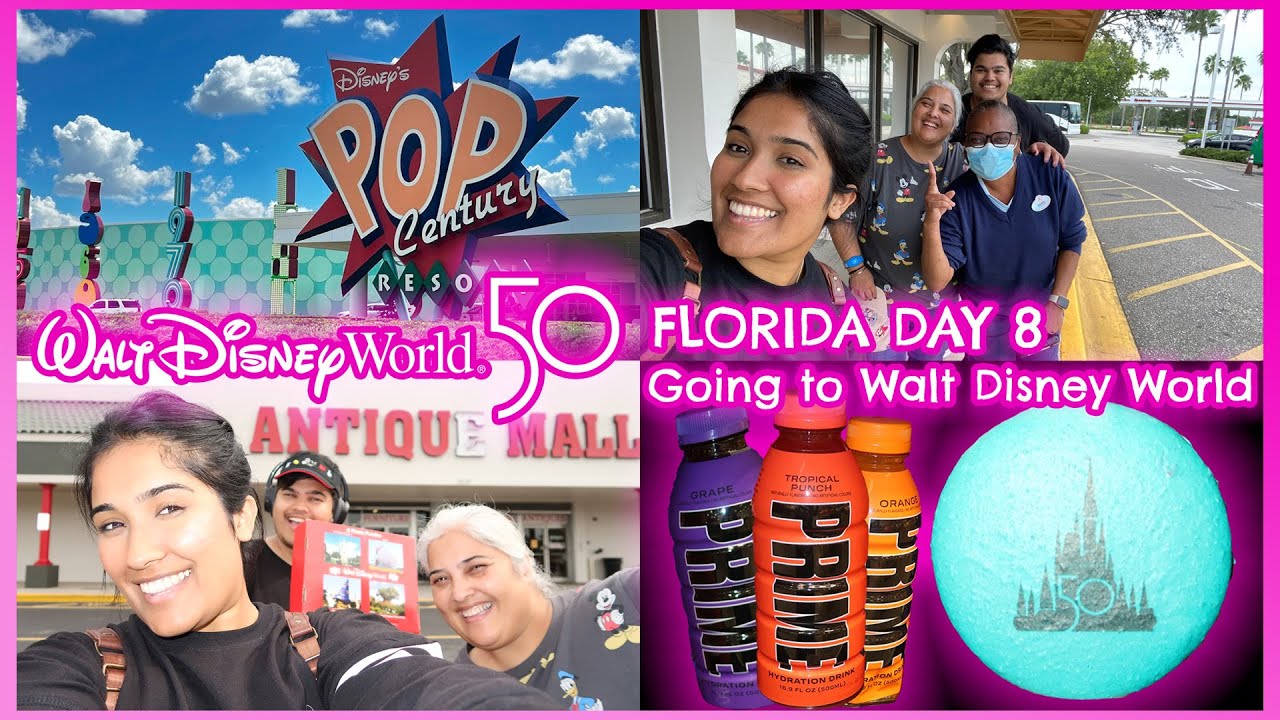 Arriving At WALT DISNEY WORLD VLOG | Day 8 | POP CENTURY RESORT ...