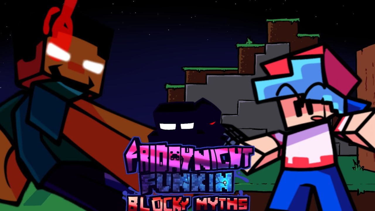 Mod Herobrine quá hay | Friday Night Funkin Blocky Myths vs Herobrine ...