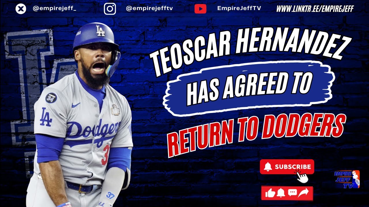 Teoscar Hernández is Back! Dodgers Secure Star Outfielder with Massive Deal 💰⚾ - YouTube